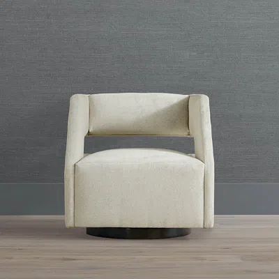 Frontgate Carson Swivel Chair In White | ModeSens