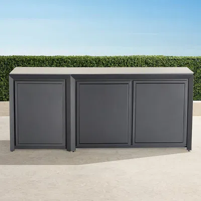 Frontgate Newport 2-pc. Outdoor Kitchen Set In Matte Black Aluminum ...
