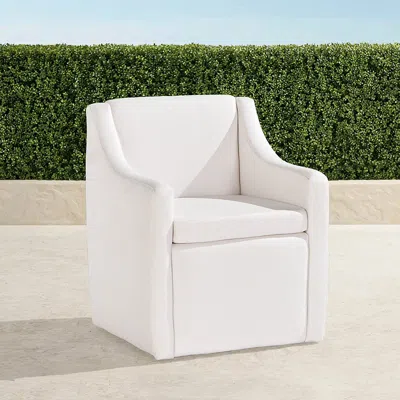 Frontgate Portico Upholstered Dining Arm Chair In White | ModeSens