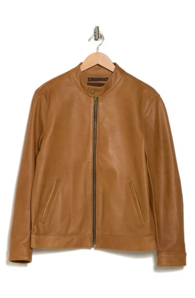 Frye Cafe Leather Racer Jacket In Tan | ModeSens