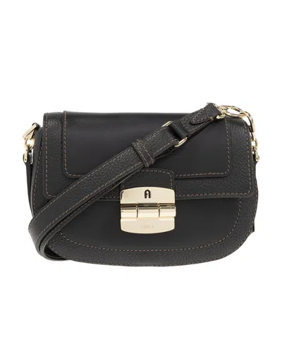 Furla Club 2 Leather Crossbody Bag In Black | ModeSens