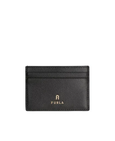 Furla Leather Card Holder In Black | ModeSens
