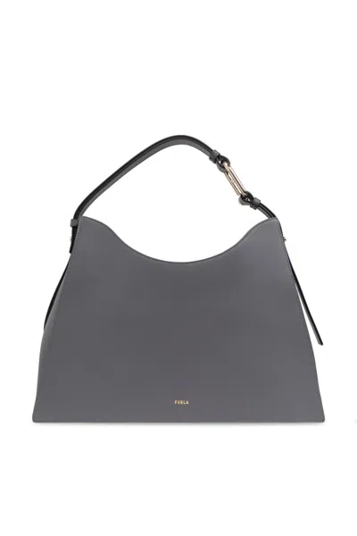 Furla Logo Handbag In Brown | ModeSens