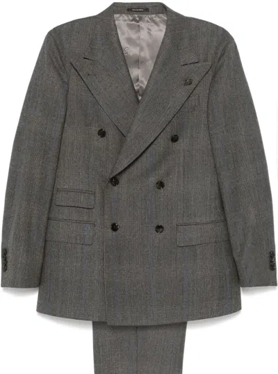Gabriele Pasini Prince Of Wales Check-pattern Suit In Grey | ModeSens