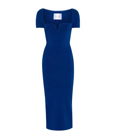 Galvan Gaia Midi Dress In Blue | ModeSens