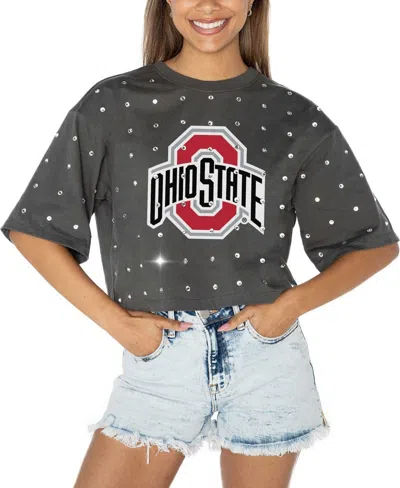 Gameday Couture Women's Gray Ohio State Buckeyes Go Time Rhinestone ...