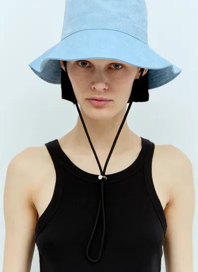 Ganni Women Denim Bucket Hat In Blue | ModeSens