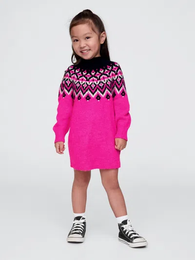 Gap Baby Fair Isle Sweater Dress In Super Pink Neon | ModeSens