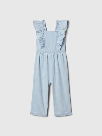 Gap Baby Flutter Denim Jumpsuit In Medium Wash | ModeSens