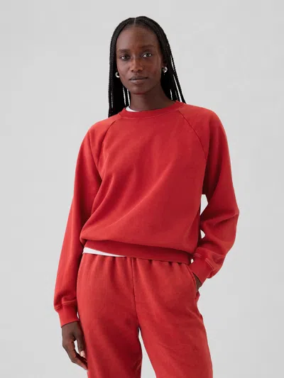 Gap Vintage Soft Raglan Sweatshirt In Modern Red | ModeSens