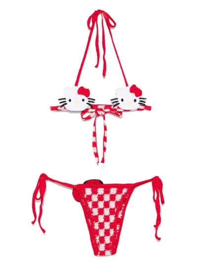 Gcds X Hello Kitty Crochet Bikini In Red | ModeSens
