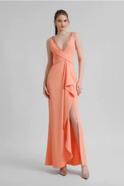 Gemy Maalouf Beaded V-neck Dress In Multi | ModeSens