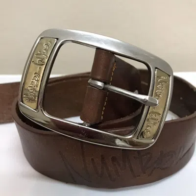 Pre-owned Genuine Leather X Number N Ine Number (n)ine Spelling Label ...