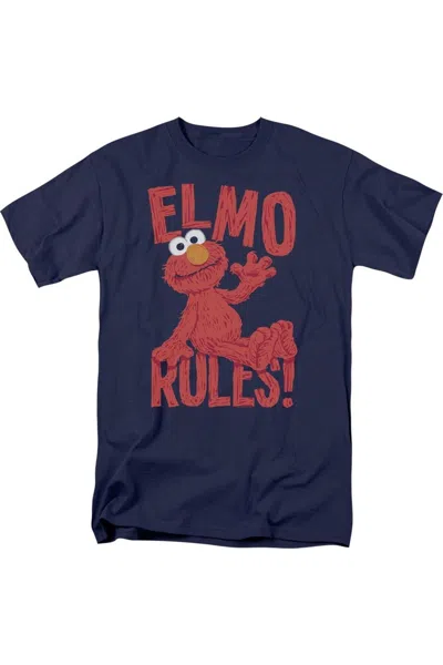 Gildan Sesame Street Elmo Rules Short Sleeve Adult Tee / T-shirt In ...
