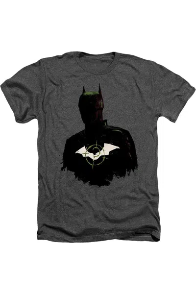 Gildan The Batman Silhouette With Riddler Logo Adult Heather Tee / T ...