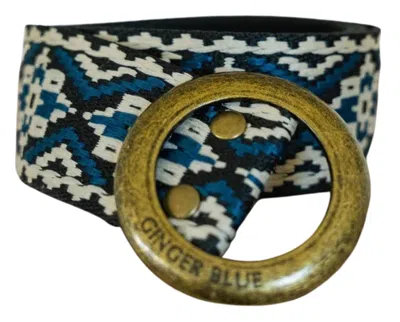 Ginger Blue City Limits Aztec Woven Belt In Navy In Blue | ModeSens