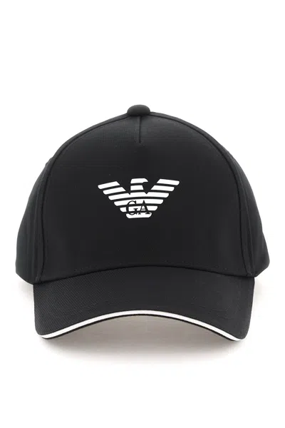 Giorgio Armani Baseball Cap With Logo In Black | ModeSens