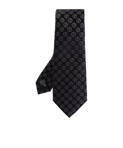 Giorgio Armani Pattern-jacquard Tie In Black | ModeSens