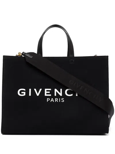 Givenchy G-tote Medium Canvas Tote Bag In Black | ModeSens