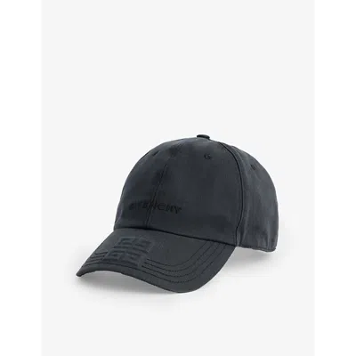 Givenchy Mens Black Logo-embroidered Curved-brim Cotton Twill Cap ...