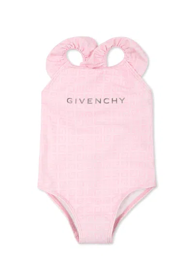 Givenchy Pink Swimsuit For Baby Girl With Logo | ModeSens