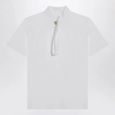 Givenchy White Mc Top With High Neck With Bow | ModeSens