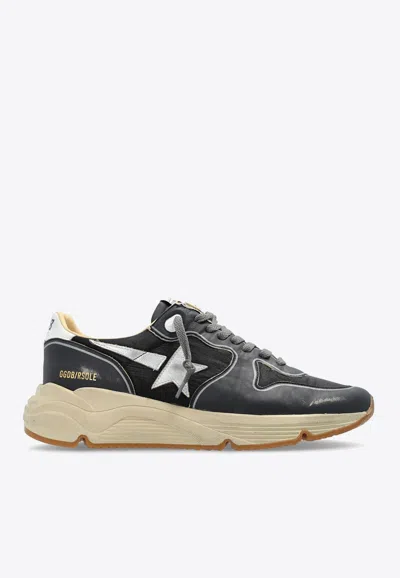 Golden Goose Db Running Sole Distressed Sneakers In Navy | ModeSens