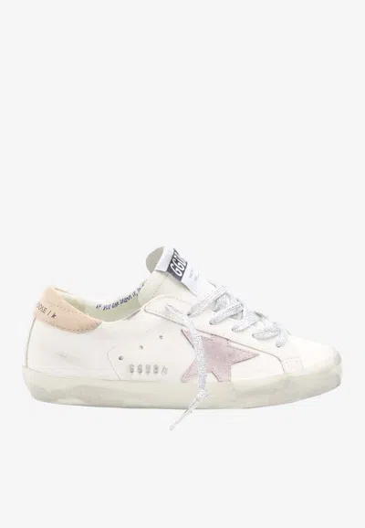 Golden Goose Db Super-star Vintage Leather Sneakers In White | ModeSens