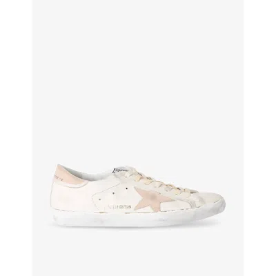 Golden Goose Super-star Lace-up Low-top Sneakers In White/oth | ModeSens