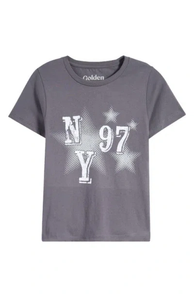 Golden Hour Ny 97 Stars Cotton Graphic T-shirt In Washed Nine Iron ...