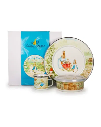 Golden Rabbit Kid's Peter Rabbit 3-piece Dinnerware Set In Blue | ModeSens