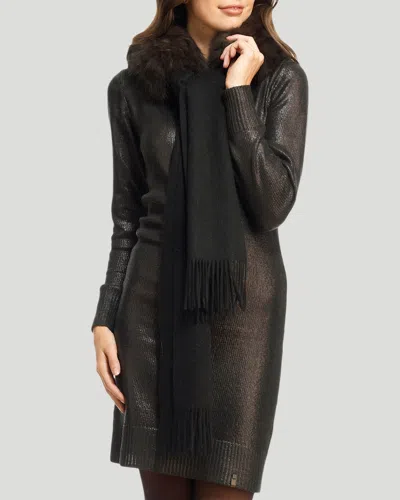 Gorski Knit Sable Stole With Fringes In Multi | ModeSens