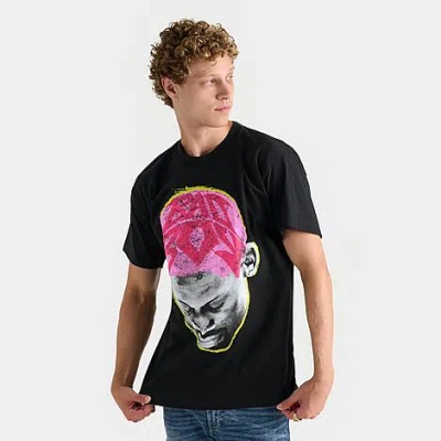 Graphic Tees Dennis Rodman Big Head Graphic T-shirt In Black/pink ...