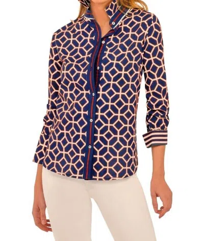 Gretchen Scott Boyfriend Shirt - Lucy In The Sky With Diamonds In Navy ...