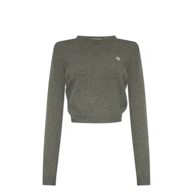 Gucci Basic Wool And Cashmere Sweater In Gray | ModeSens