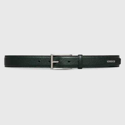 Gucci Belt With Rectangular Buckle In Green | ModeSens