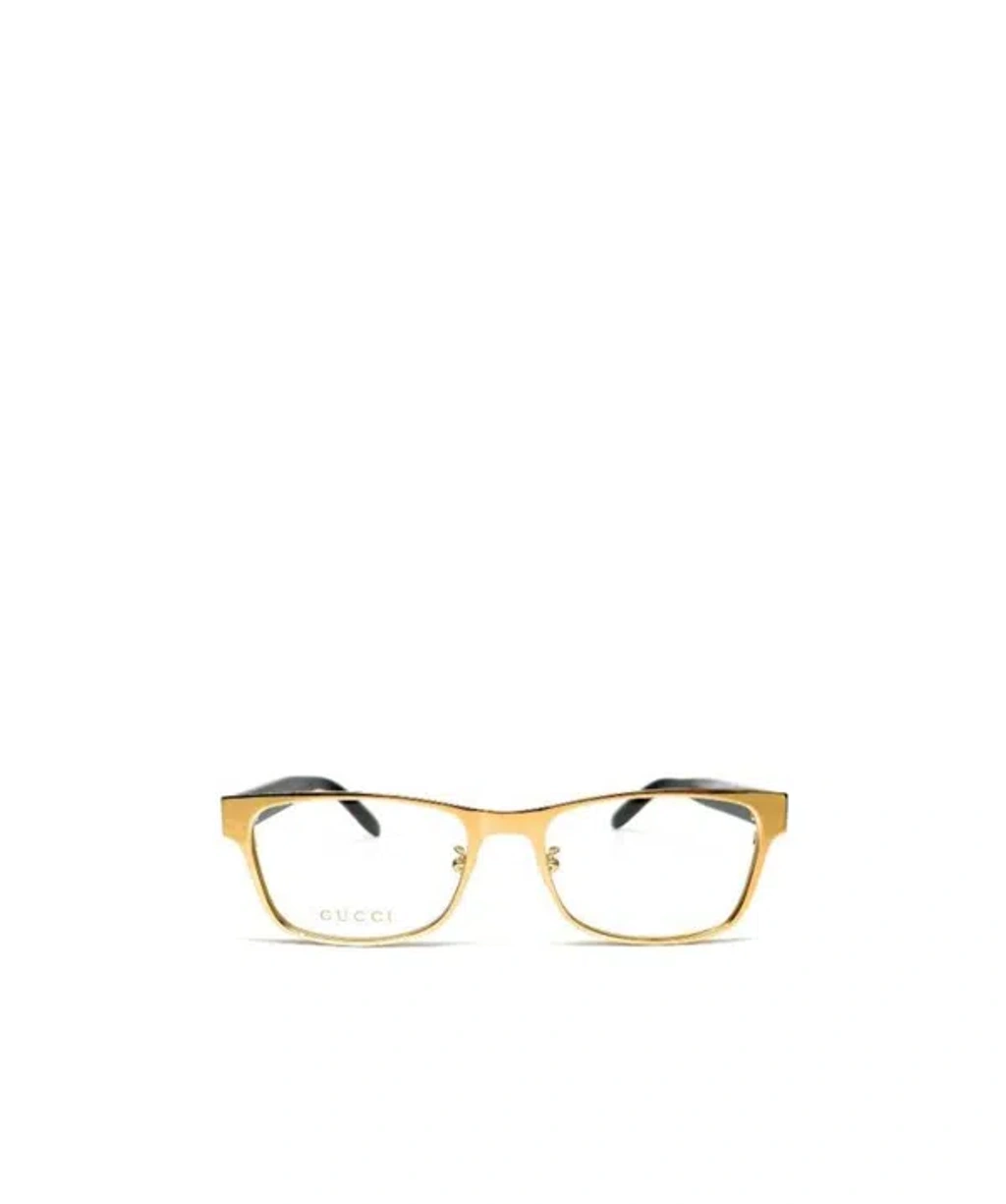 Gucci Black Logo Rectangular Frame Flat Mirror In Gold | ModeSens