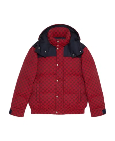 Gucci Gg-canvas Down Jacket In Red | ModeSens