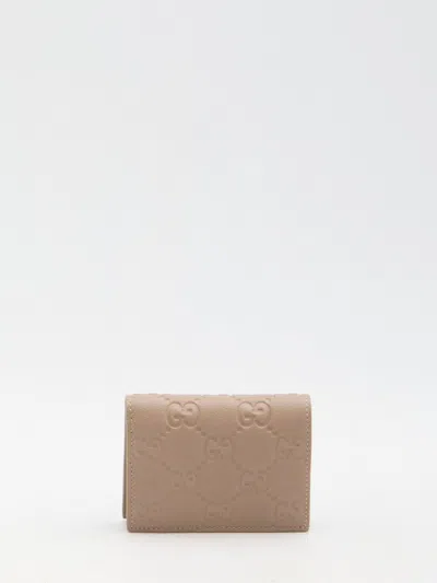 Gucci Gg Emblem Mini Wallet In Pink | ModeSens
