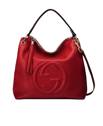Gucci Gg Embossed Shoulder Bag In Red | ModeSens
