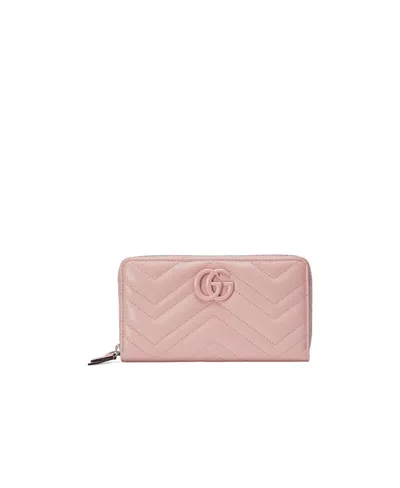 Gucci Gg Marmont Leather Wallet In Pink | ModeSens