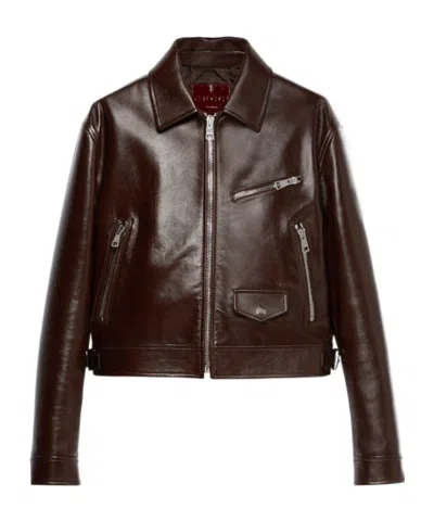 Gucci Impressed Leather Motorcycle Jacket In Black | ModeSens