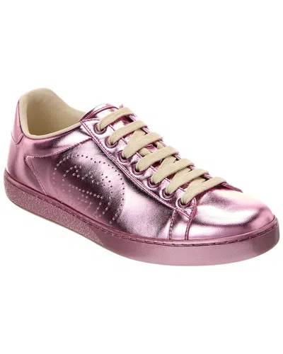 Gucci Interlocking G Leather Sneaker In Pink | ModeSens