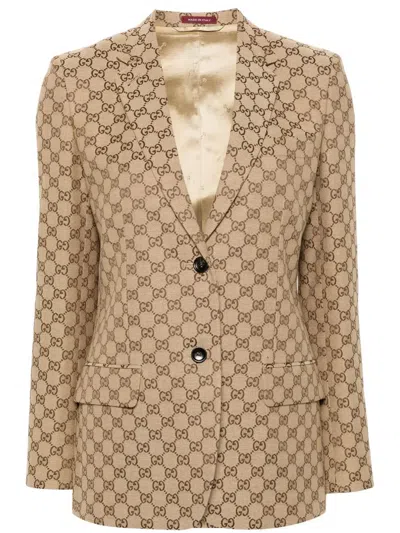 Gucci Jacket Clothing In Brown | ModeSens