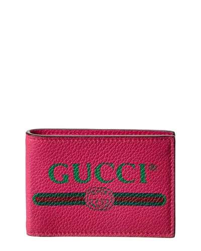 Gucci Leather Bifold Wallet In Pink | ModeSens