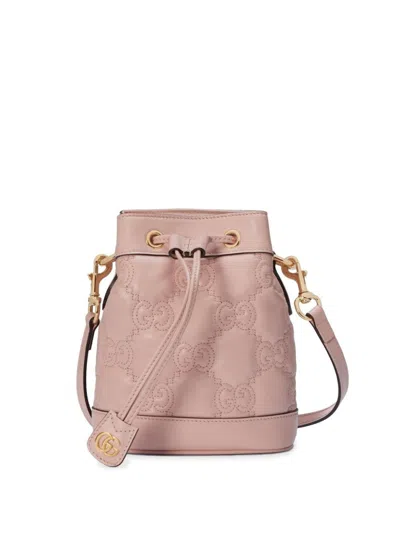 Gucci Light Pink Gg Matelass Bucket Bag | ModeSens