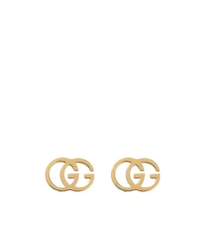 Gucci Logo Earrings In Yellow | ModeSens