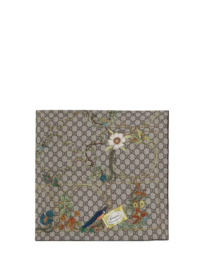 Gucci Logoed Scarf In Multicolor | ModeSens