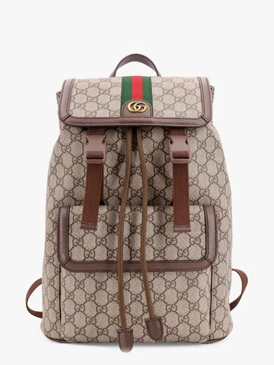 Gucci Men Beige Backpacks In Cream | ModeSens
