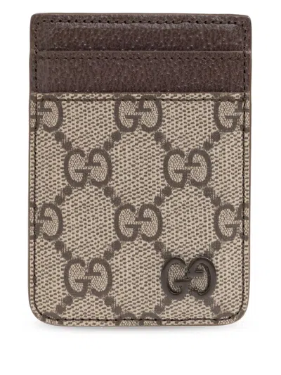 Gucci Monogram Coin Purse In Beige | ModeSens